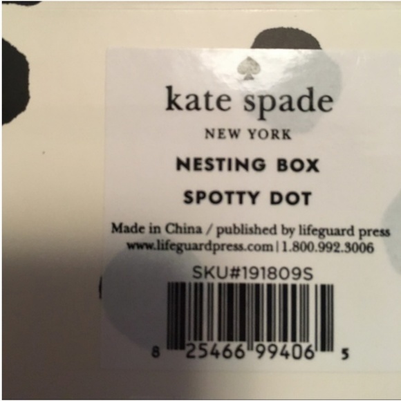 kate spade | Accents | Kate Spade Nesting Box Small Spotty Dot Nwt ...